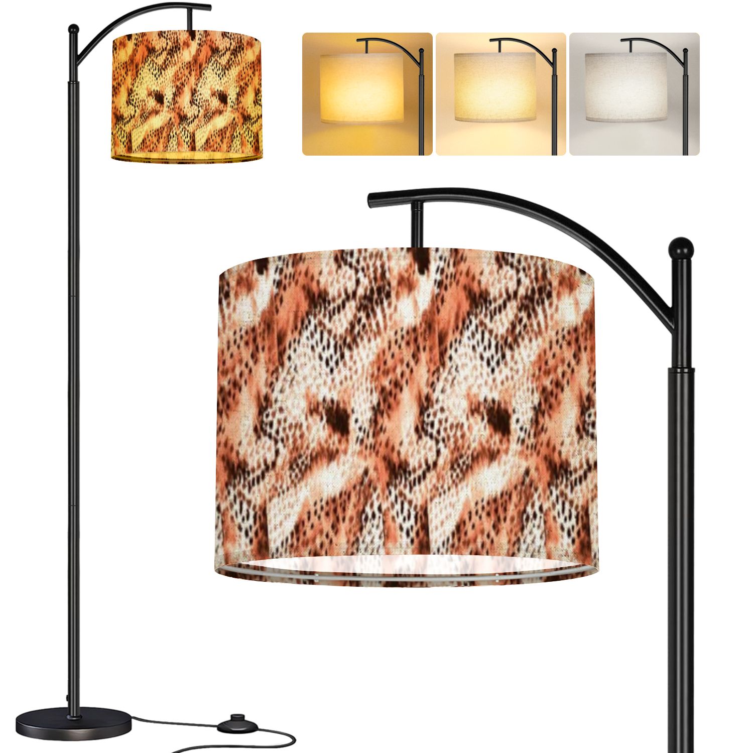 Arc Floor Lamp Seamless Safari White Watercolor Paint Textures Delicate ...
