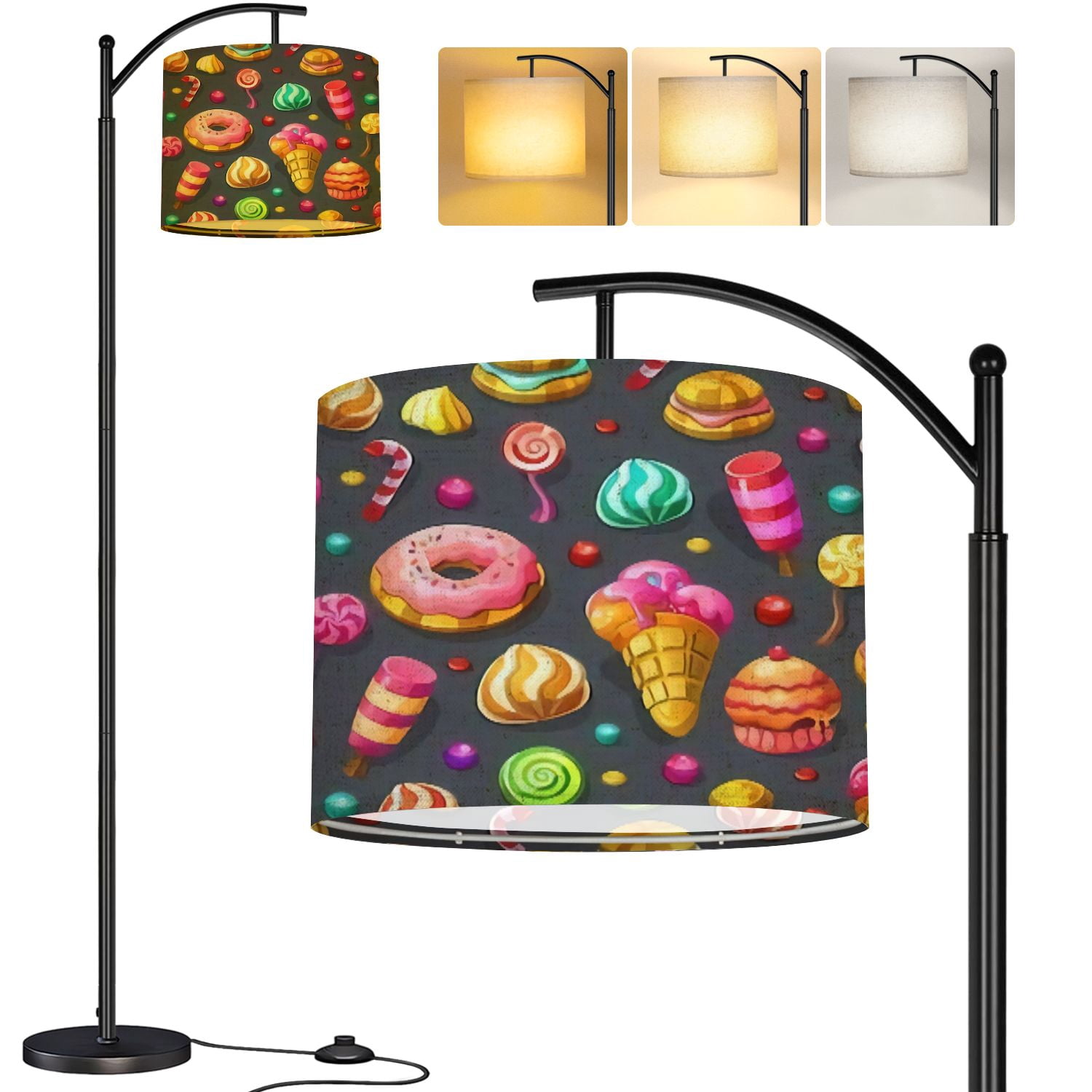 Arc Floor Lamp Seamless Set candy Lollipops cakes ice cream caramel ...