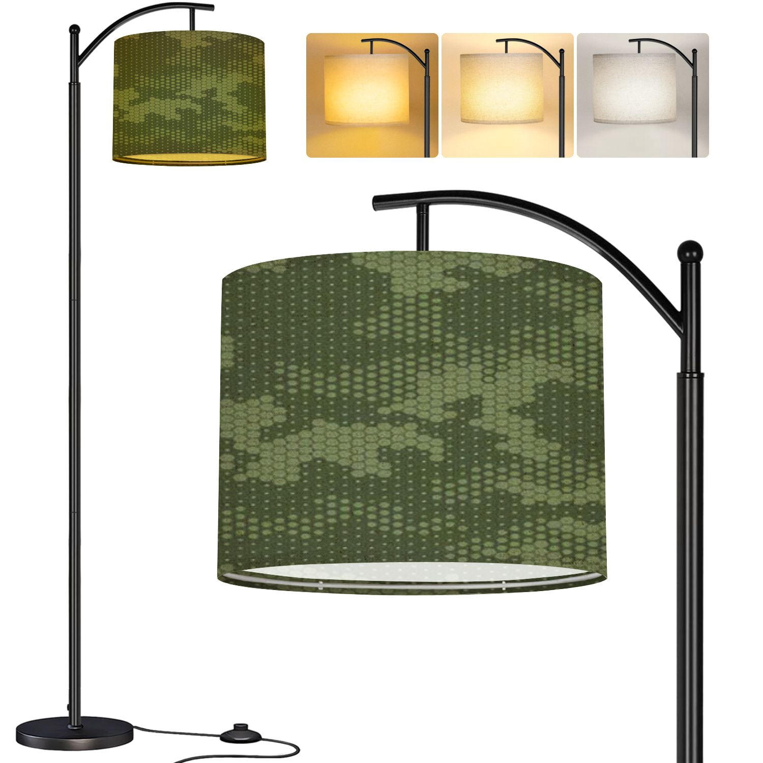 Arc Floor Lamp Seamless camouflage Honeycomb texture Abstract modern ...