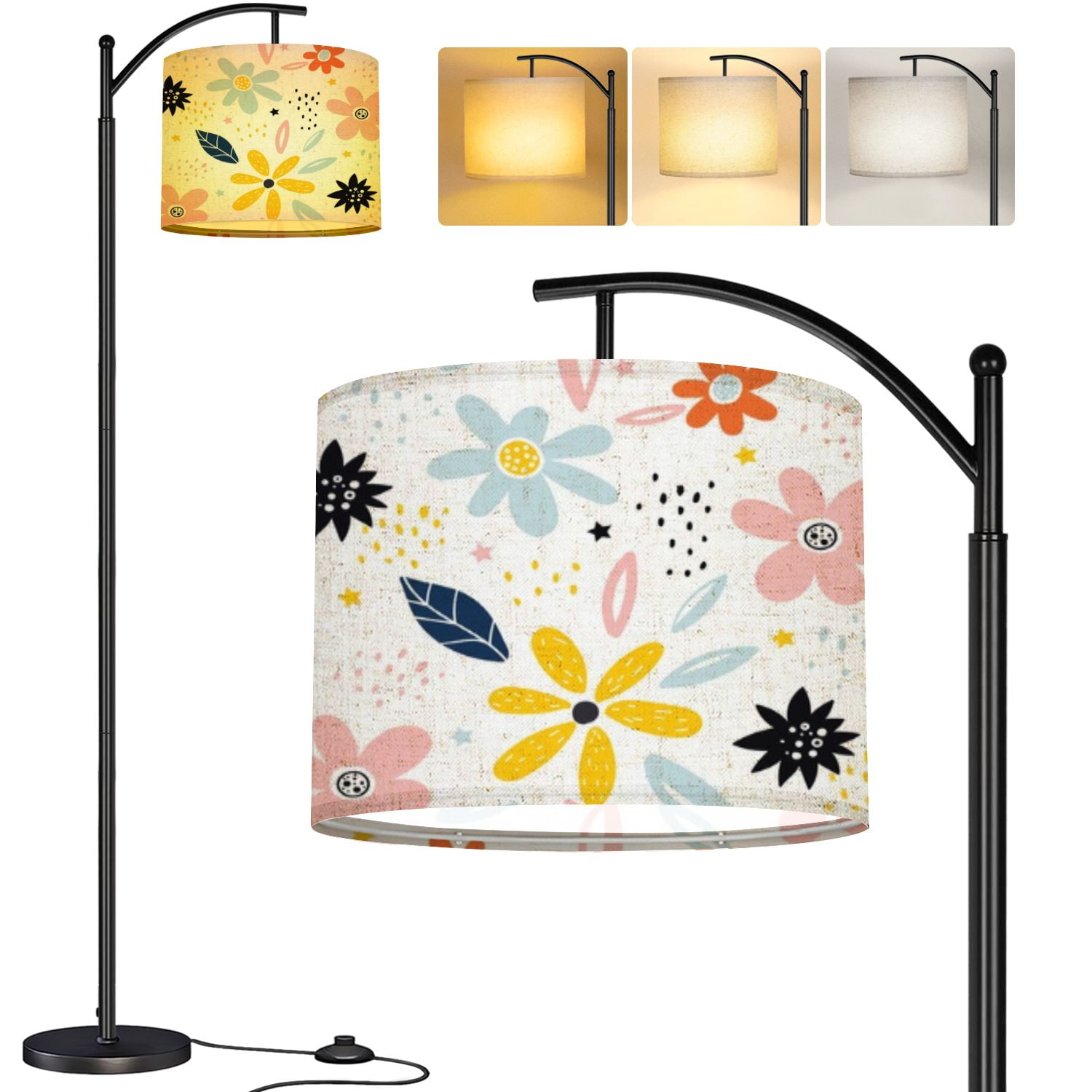 Arc Floor Lamp Seamless childish fairy flowers Creative kids city ...