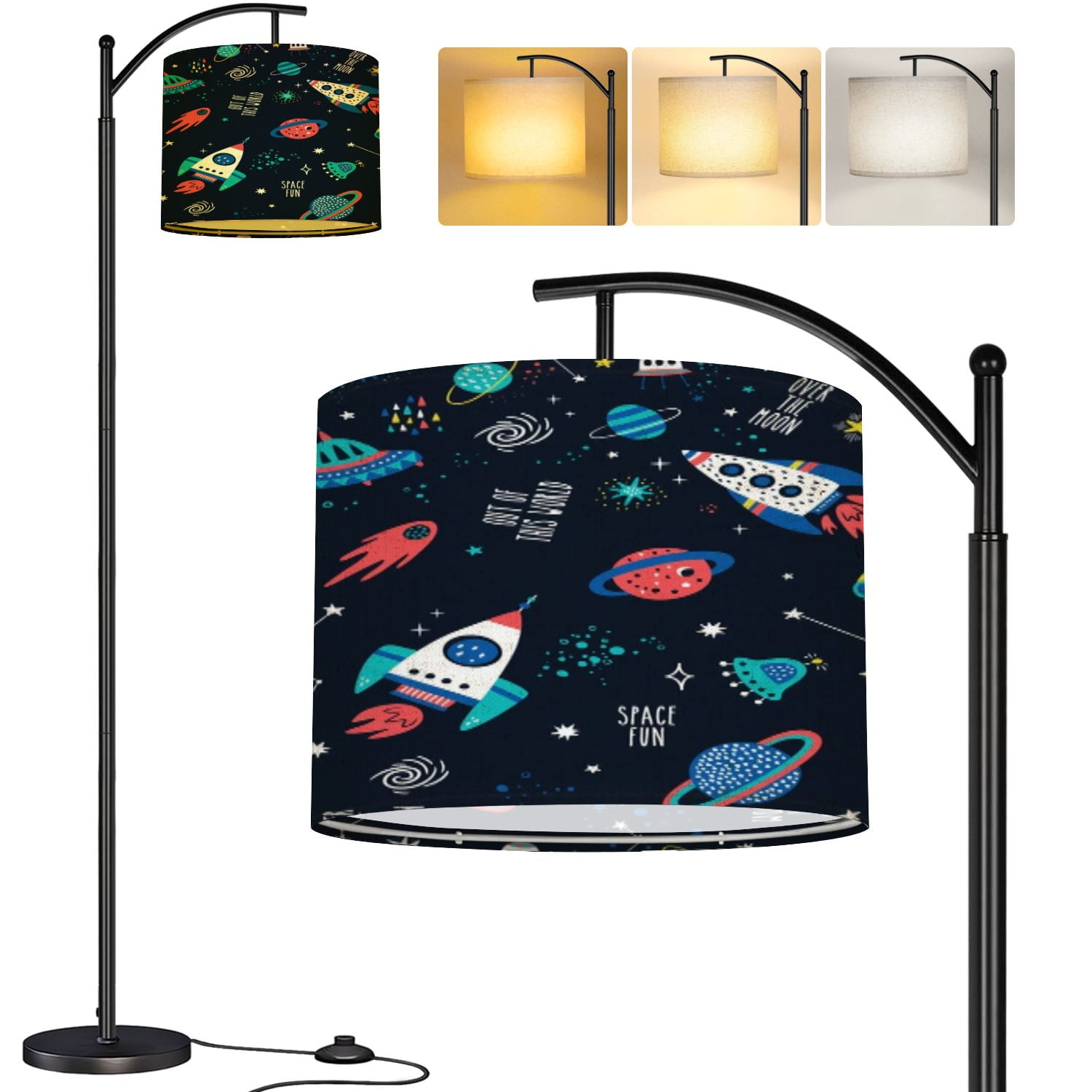 Arc Floor Lamp Seamless childish space elements star Creative nursery ...