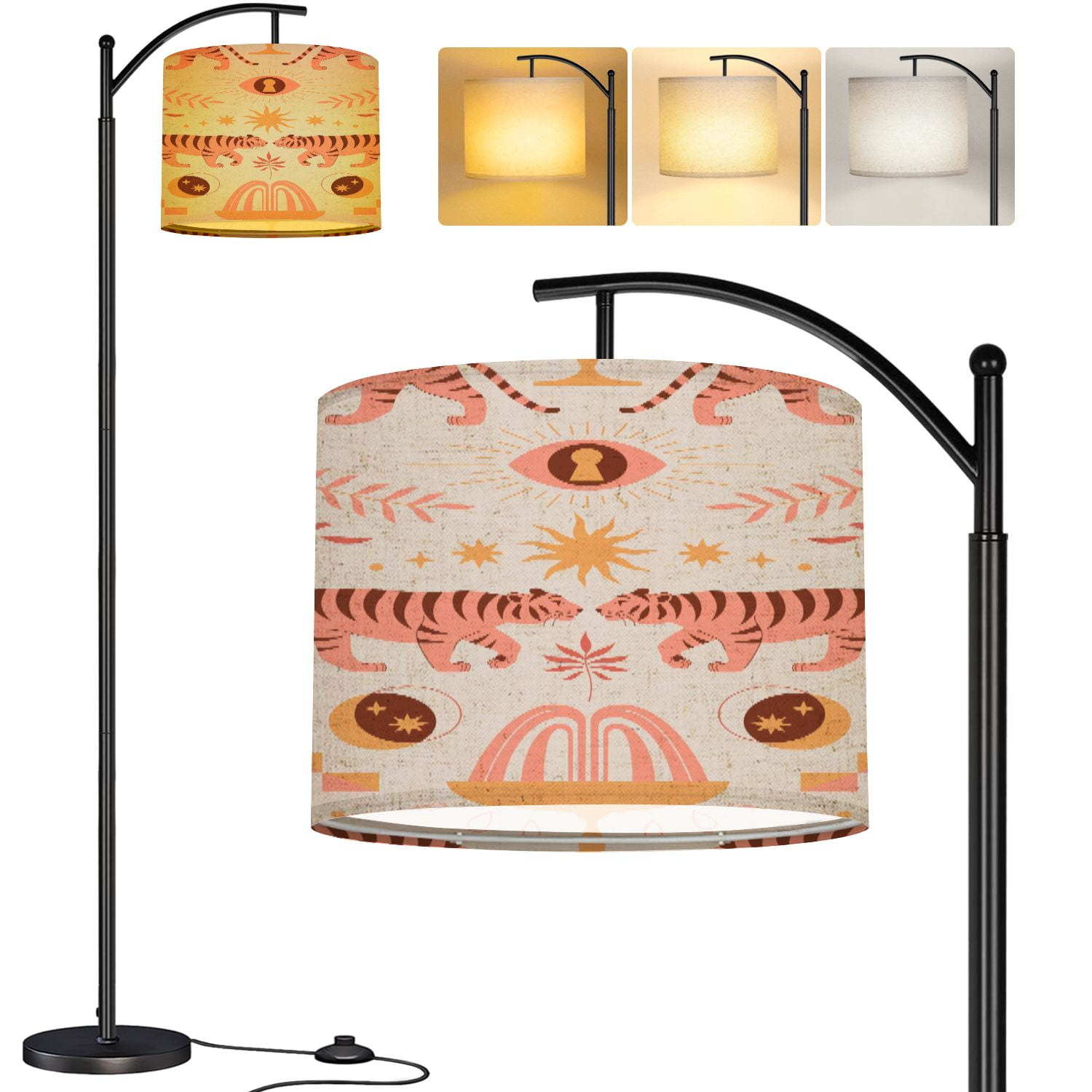 Arc Floor Lamp Seamless chinese tigers asian style Beautiful animal ...