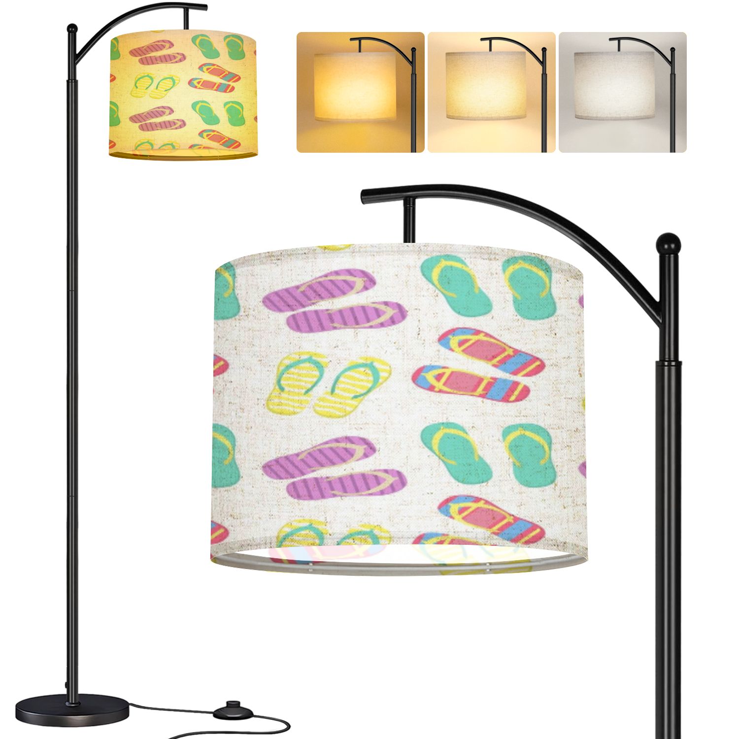 Arc Floor Lamp Seamless cute slates Tall Modern Standing Lamp LED ...