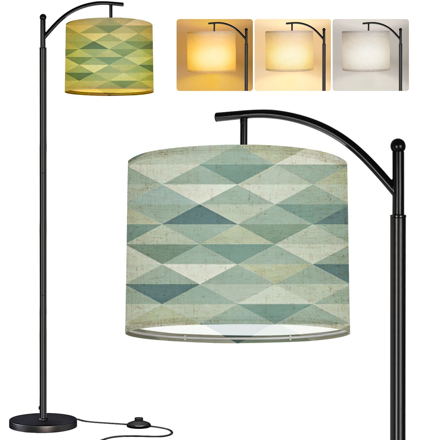 Arc Floor Lamp Seamless geometric pattern paper texture Tall Modern ...
