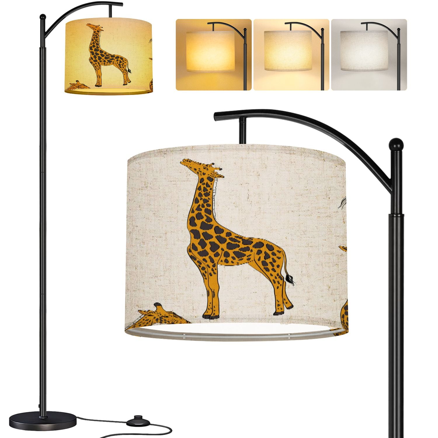 Arc Floor Lamp Seamless giraffe pattern african animal nursery print ...