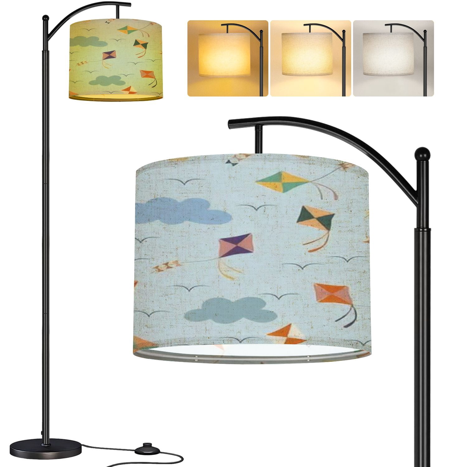 Arc Floor Lamp Seamless kite Kites clouds print Kites repeat Nursery ...