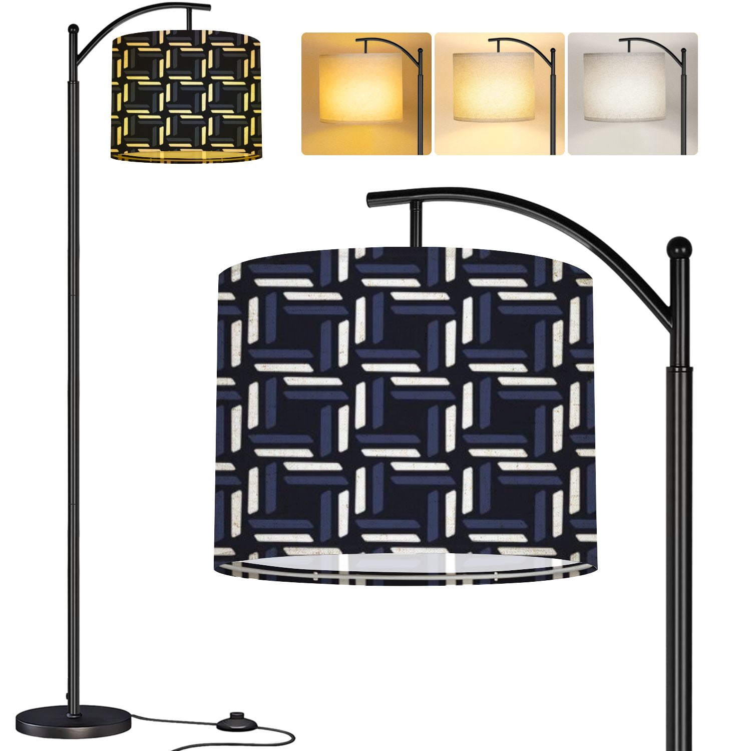 Arc Floor Lamp Seamless line stylish all square shape pattern abstract ...