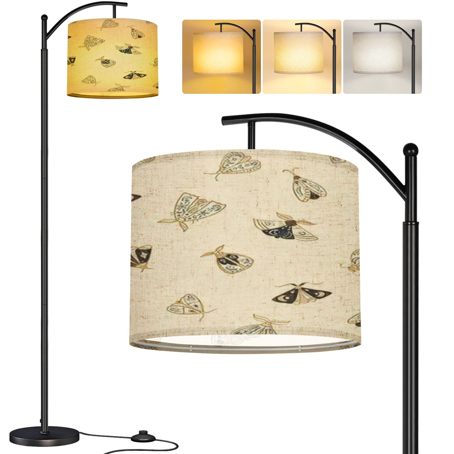 Arc Floor Lamp Seamless mystic moths Butterfly magic texture Boho ...