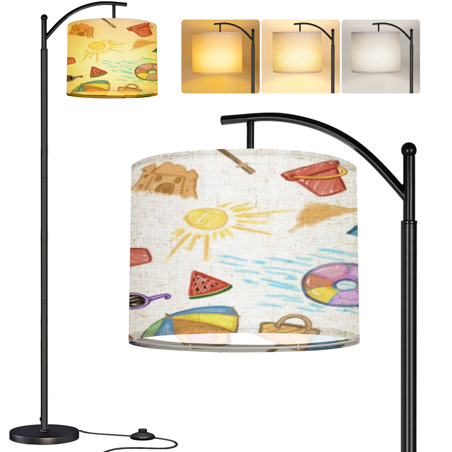 Arc Floor Lamp Seamless pattern Sommer Hand draw pencil texture ...