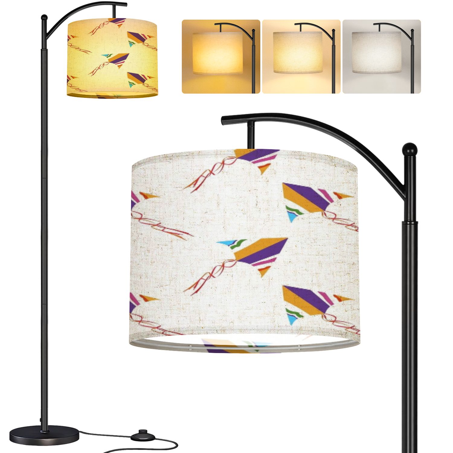 Arc Floor Lamp Seamless pattern kites for kids holiday colorful design ...