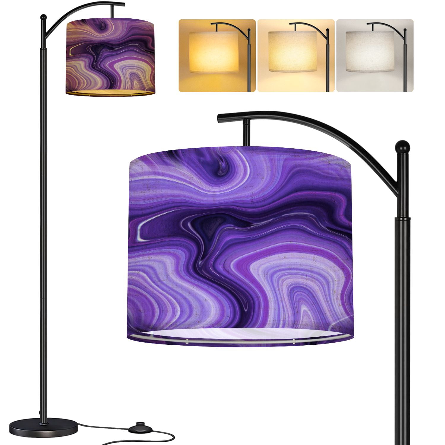 Arc Floor Lamp Seamless pattern liquid fluid marble texture agate ...