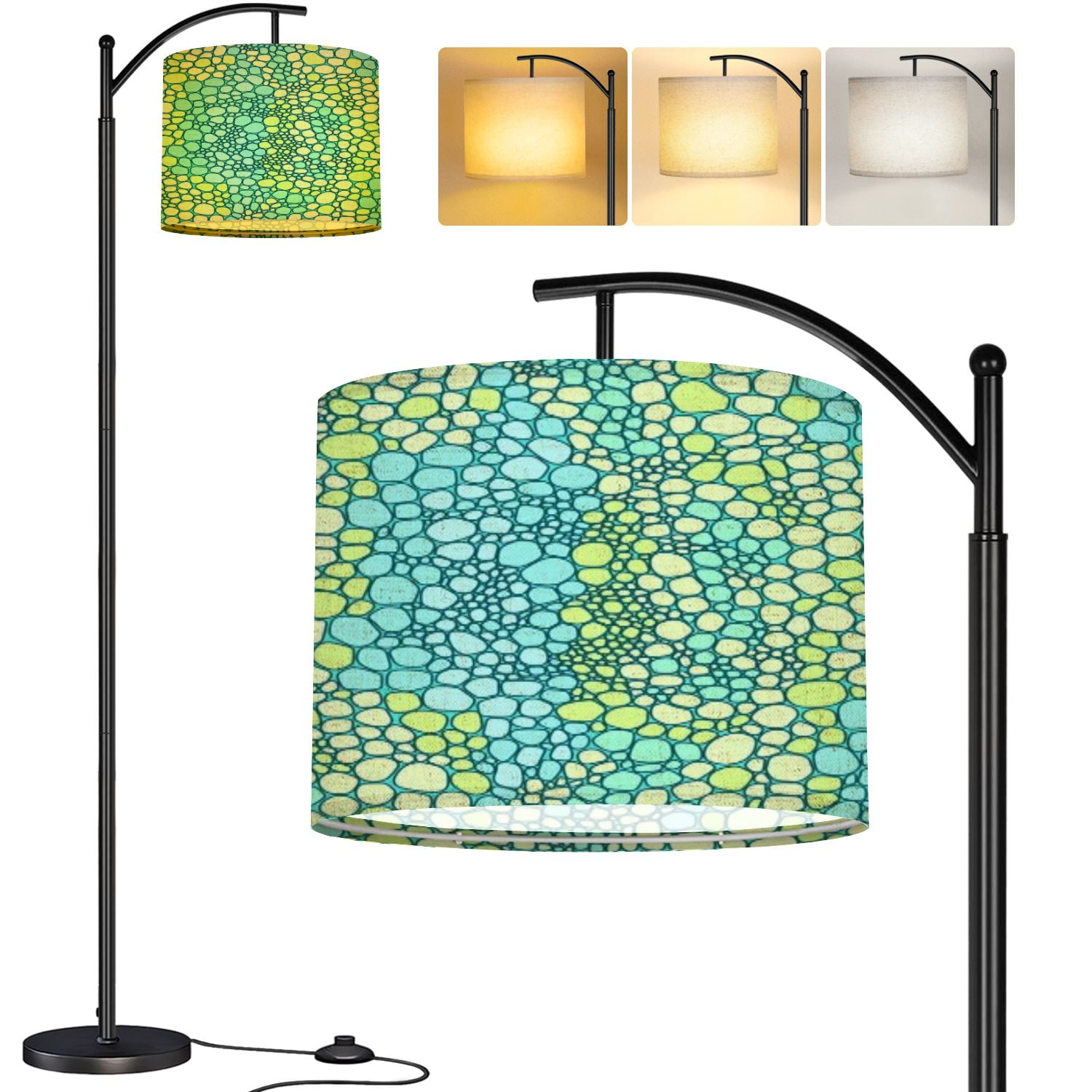 Arc Floor Lamp Seamless scales endless skin chameleon skin Tall Modern ...