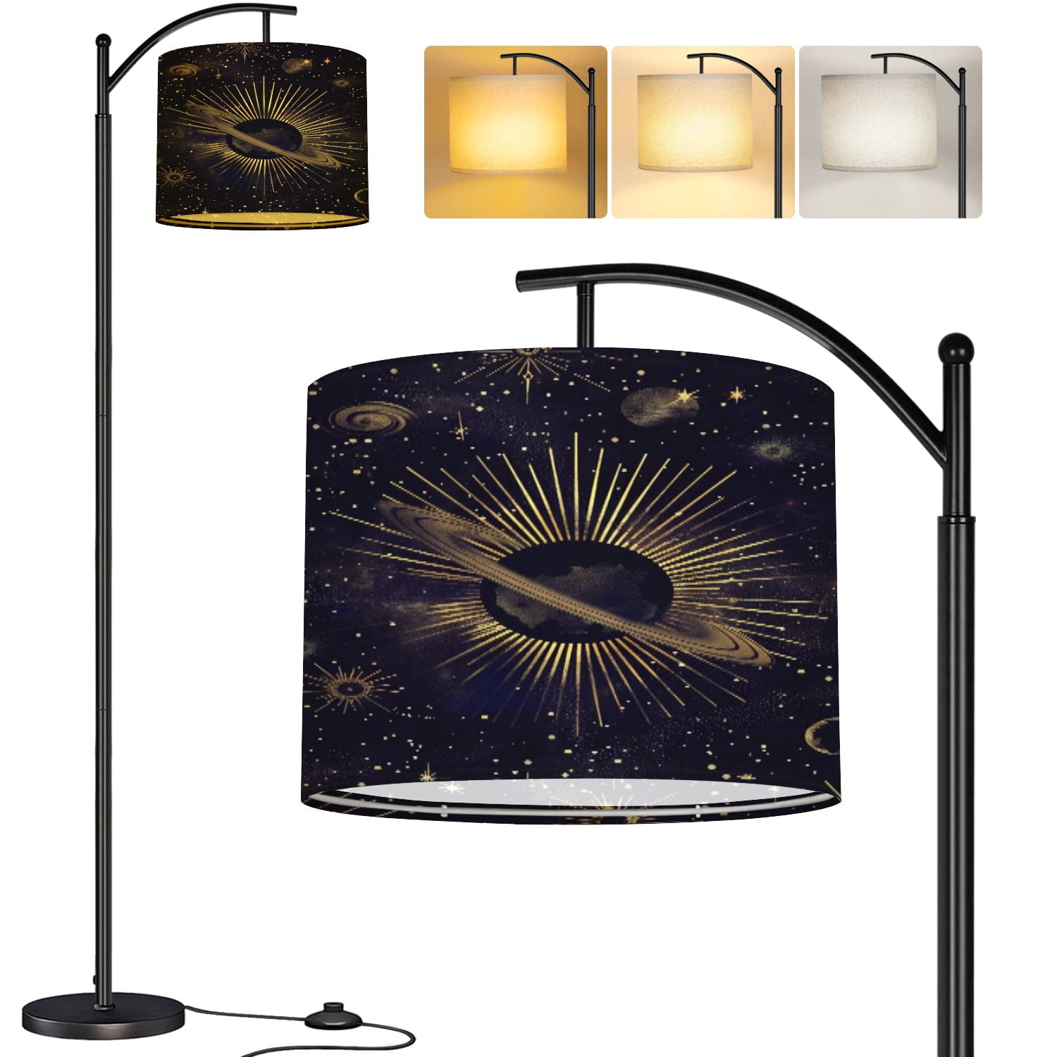 Arc Floor Lamp Seamless sky night pattern stars sun moon constellation ...