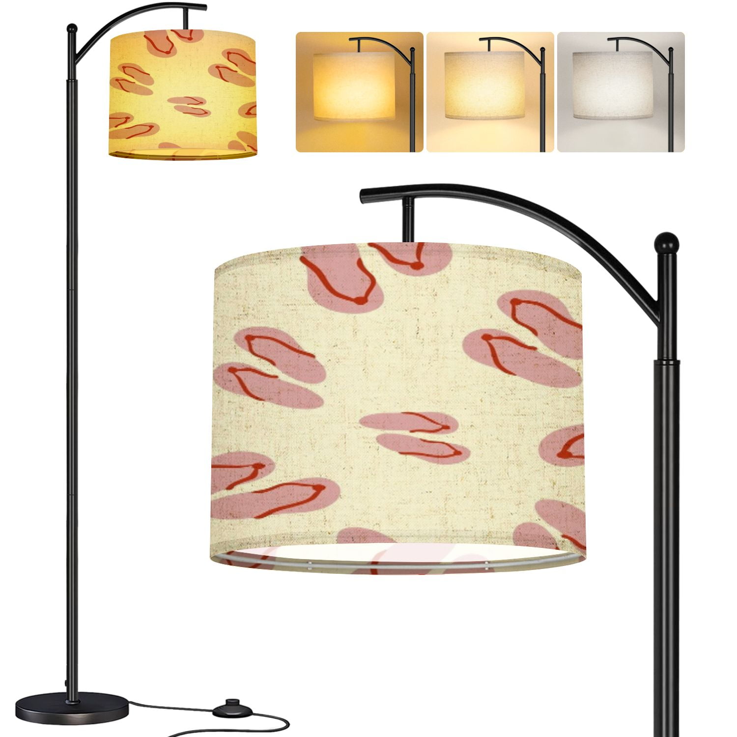 Arc Floor Lamp Seamless summer flip flop beach footwear minimalist Tall ...