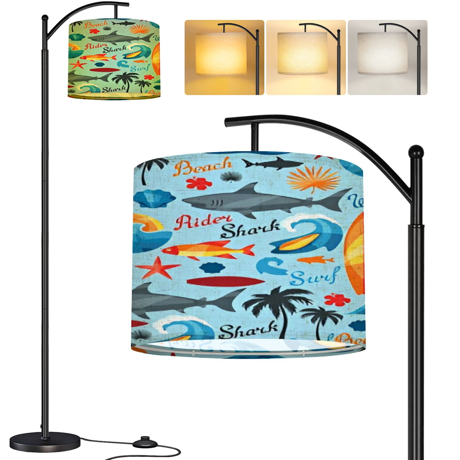 Arc Floor Lamp Seamless surfing elements objects Tall Modern Standing ...