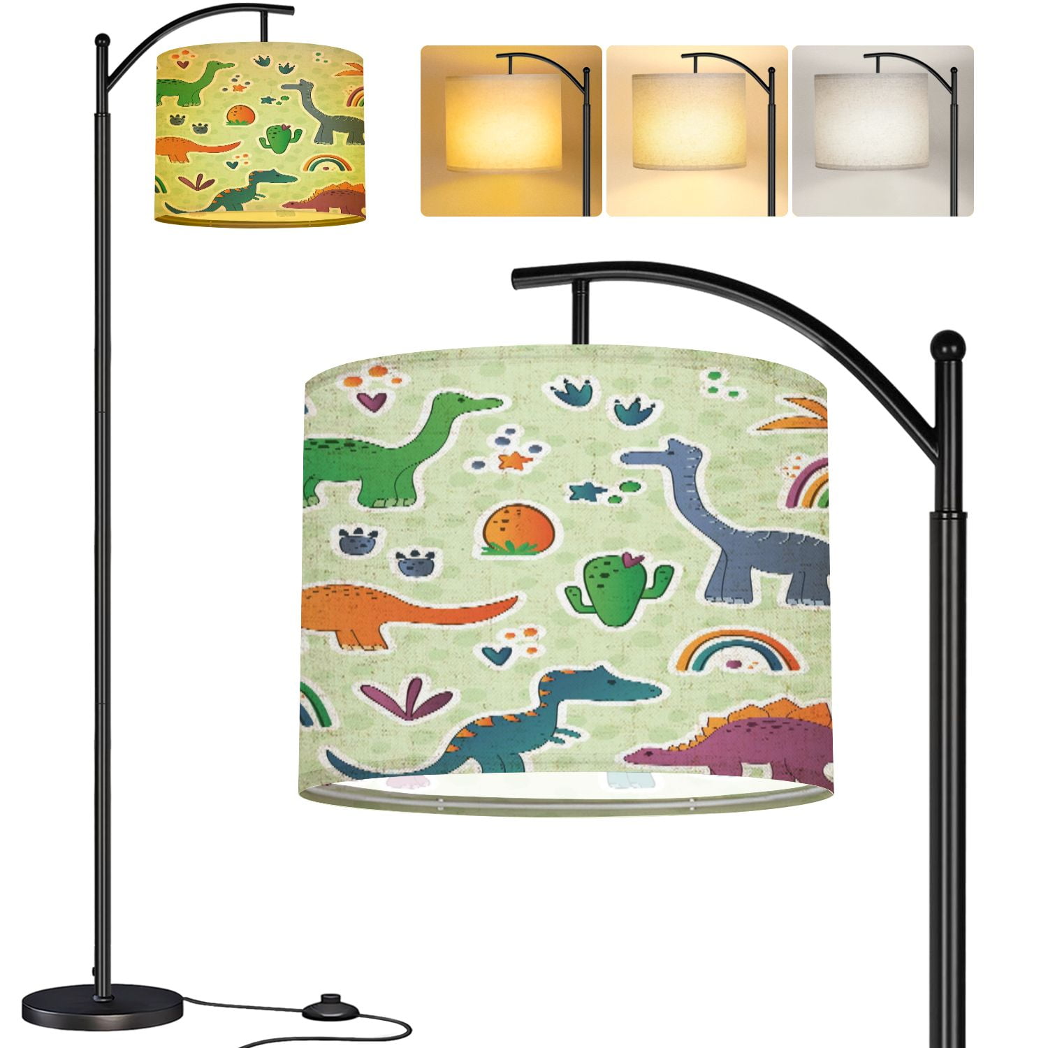 Arc Floor Lamp Set cartoon stickers lovely dinosaurs characters Dino ...