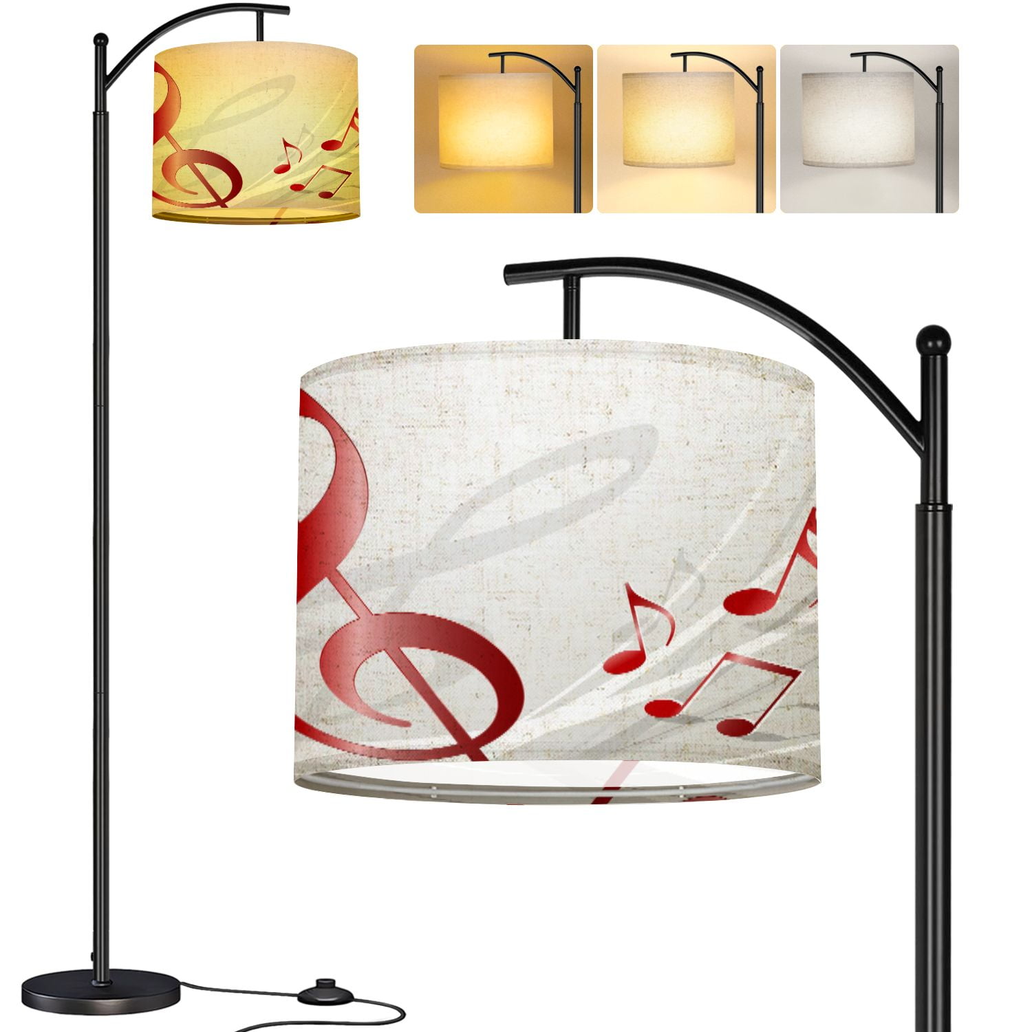 Arc Floor Lamp Sheet notes treble clef abstract musical staff modern ...