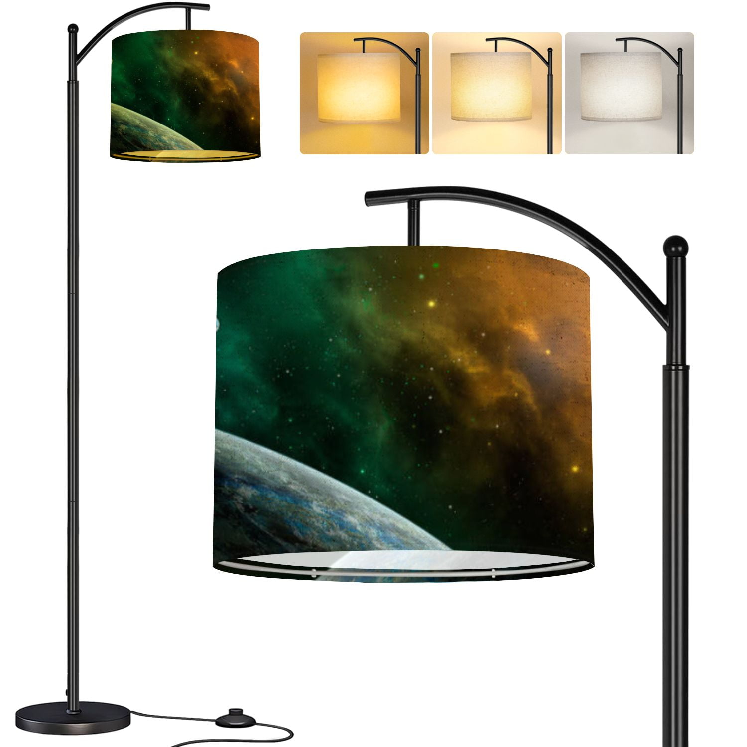 Arc Floor Lamp Space scene Orange green nebula planets http org gpw gpw ...