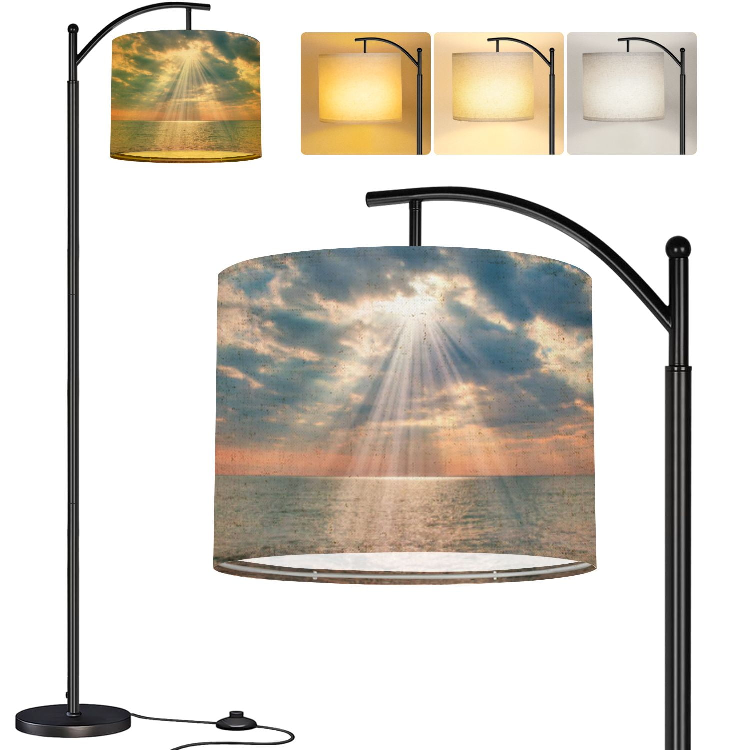 Arc Floor Lamp Spectacular sunset sea coast Alanya Turkey Tall Modern ...