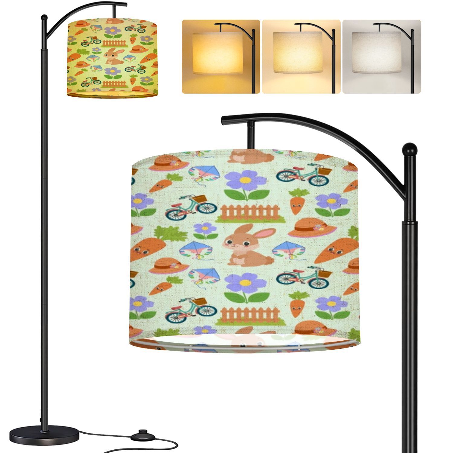 Arc Floor Lamp Spring seamless pattern different spring illustrations ...