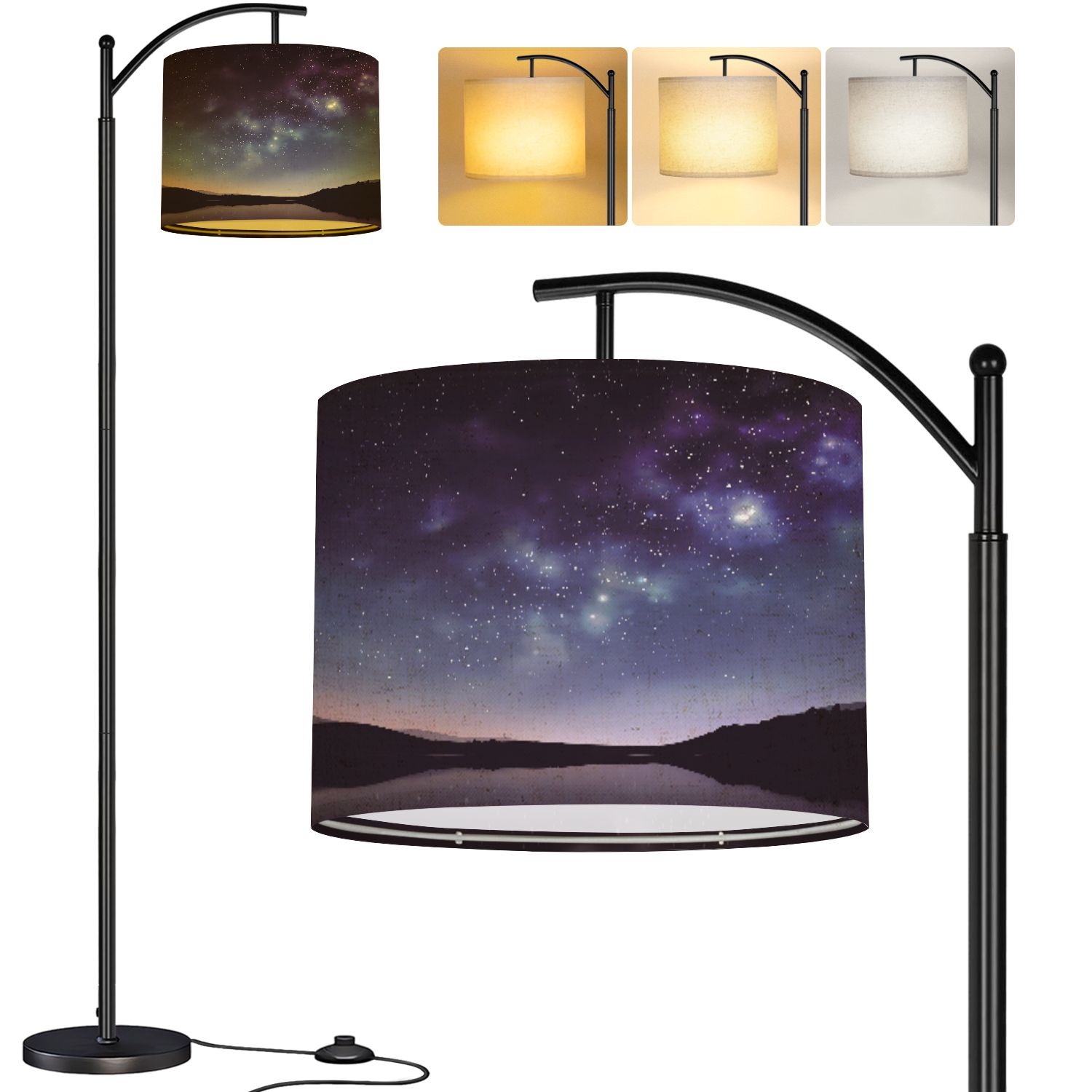 Arc Floor Lamp Star night Tall Modern Standing Lamp LED Adjustable ...