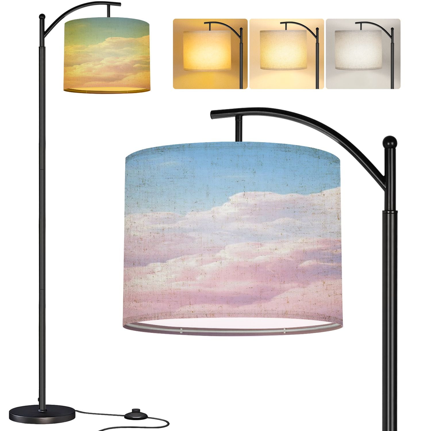 Arc Floor Lamp Sugar cotton purple clouds design Glamour fairytale ...