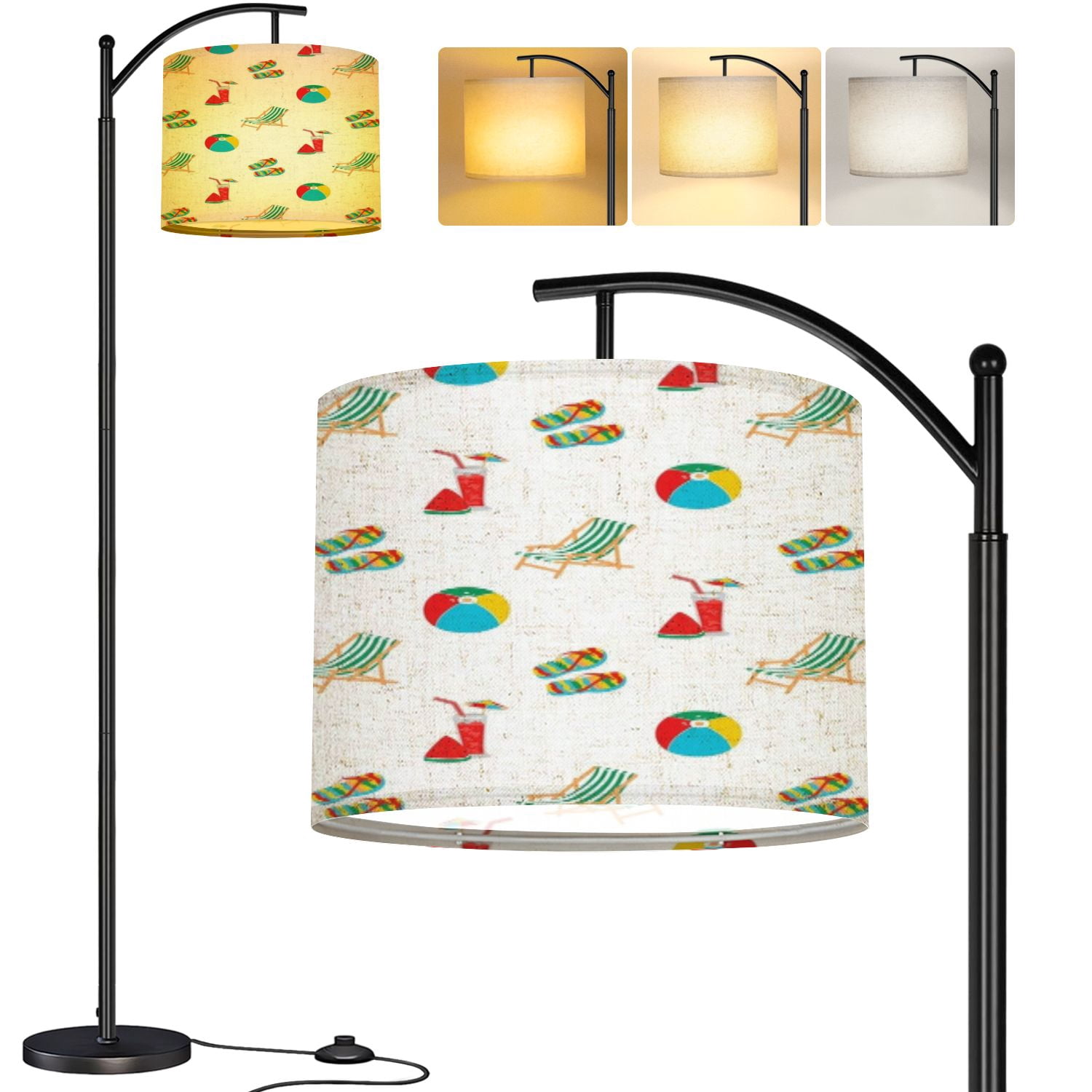 Arc Floor Lamp Summer vacation seamless watermelon fruit drink beach ...
