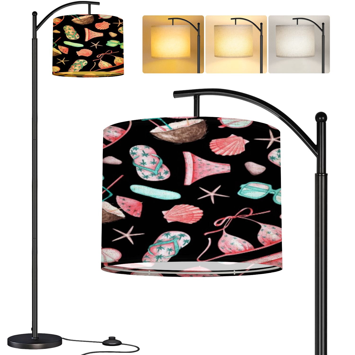 Arc Floor Lamp Summer vacation watercolor seamless Cruise Travel ...