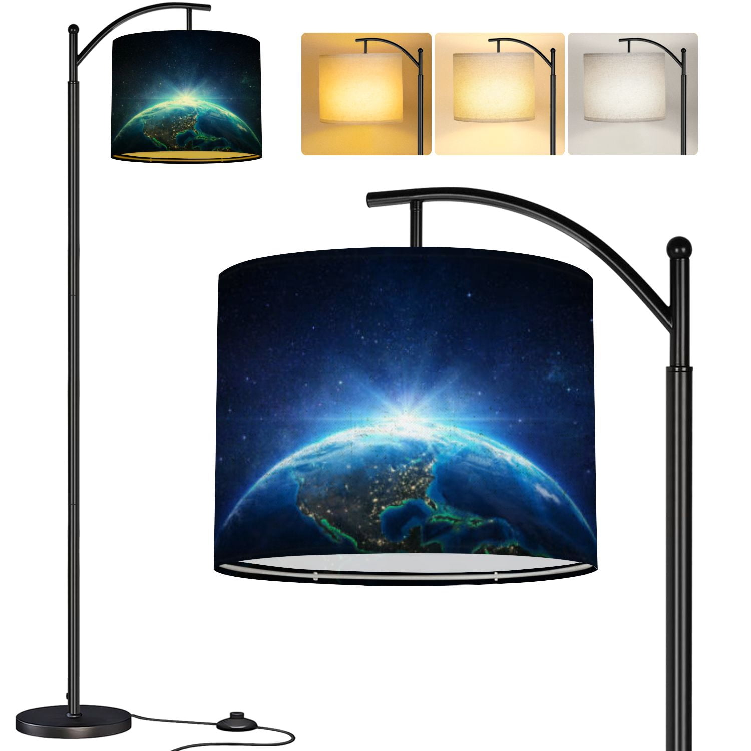 Arc Floor Lamp Sunrise Space Blue Earth City Lights elements this ...