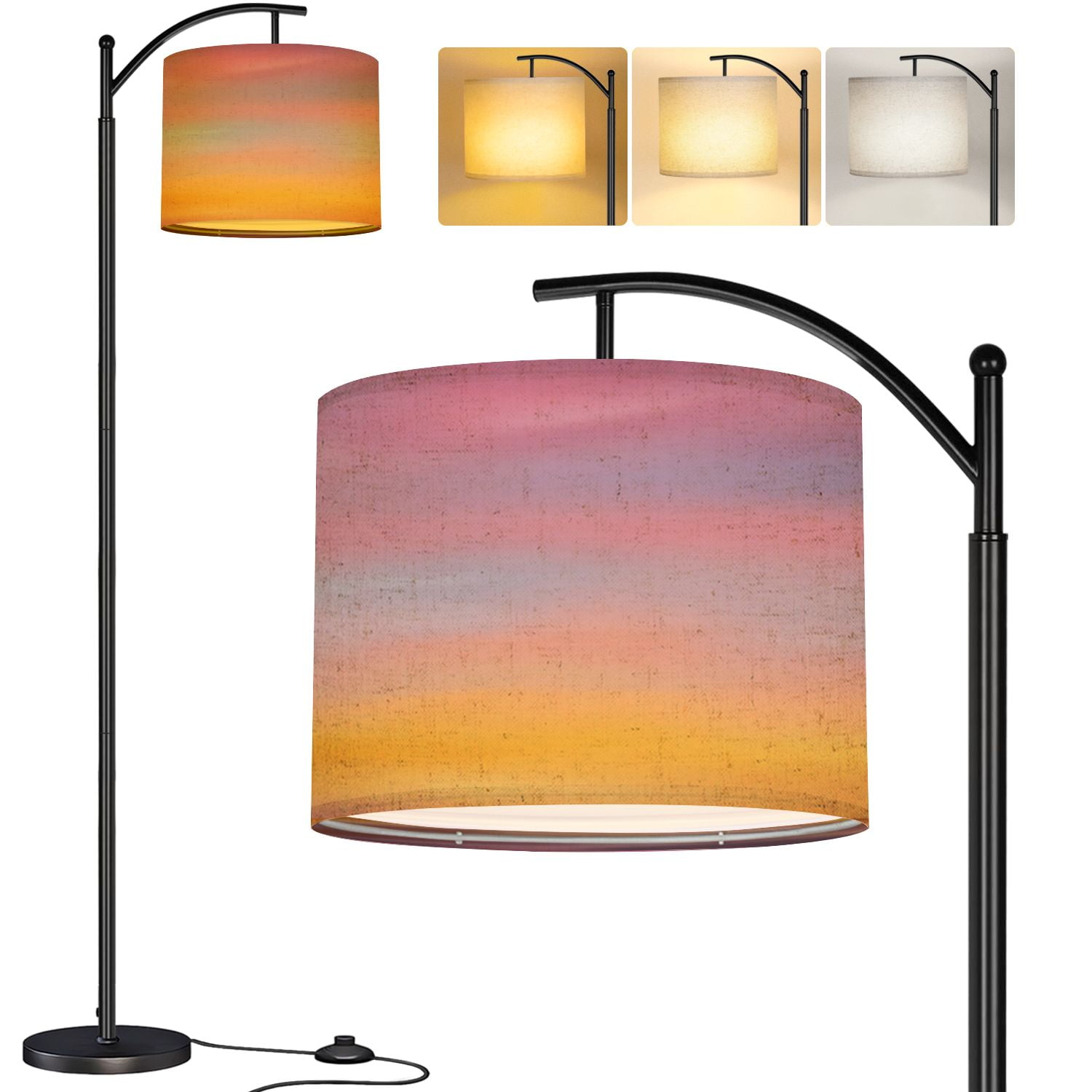 Arc Floor Lamp Sunset Sky Sunrise cloud Orange Yellow Pink morning ...