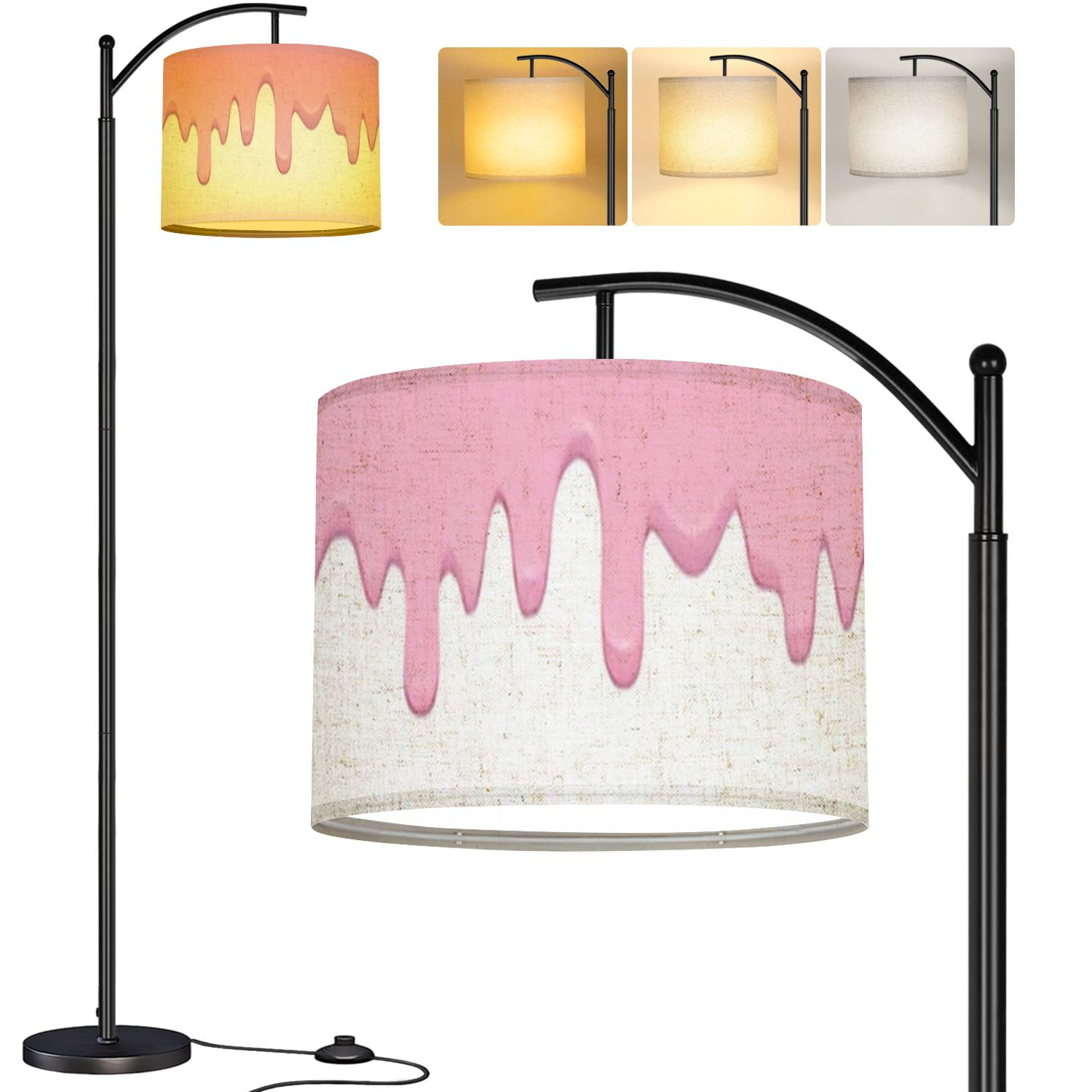 Arc Floor Lamp Sweet pink donut dripping glaze seamless melting donut ...