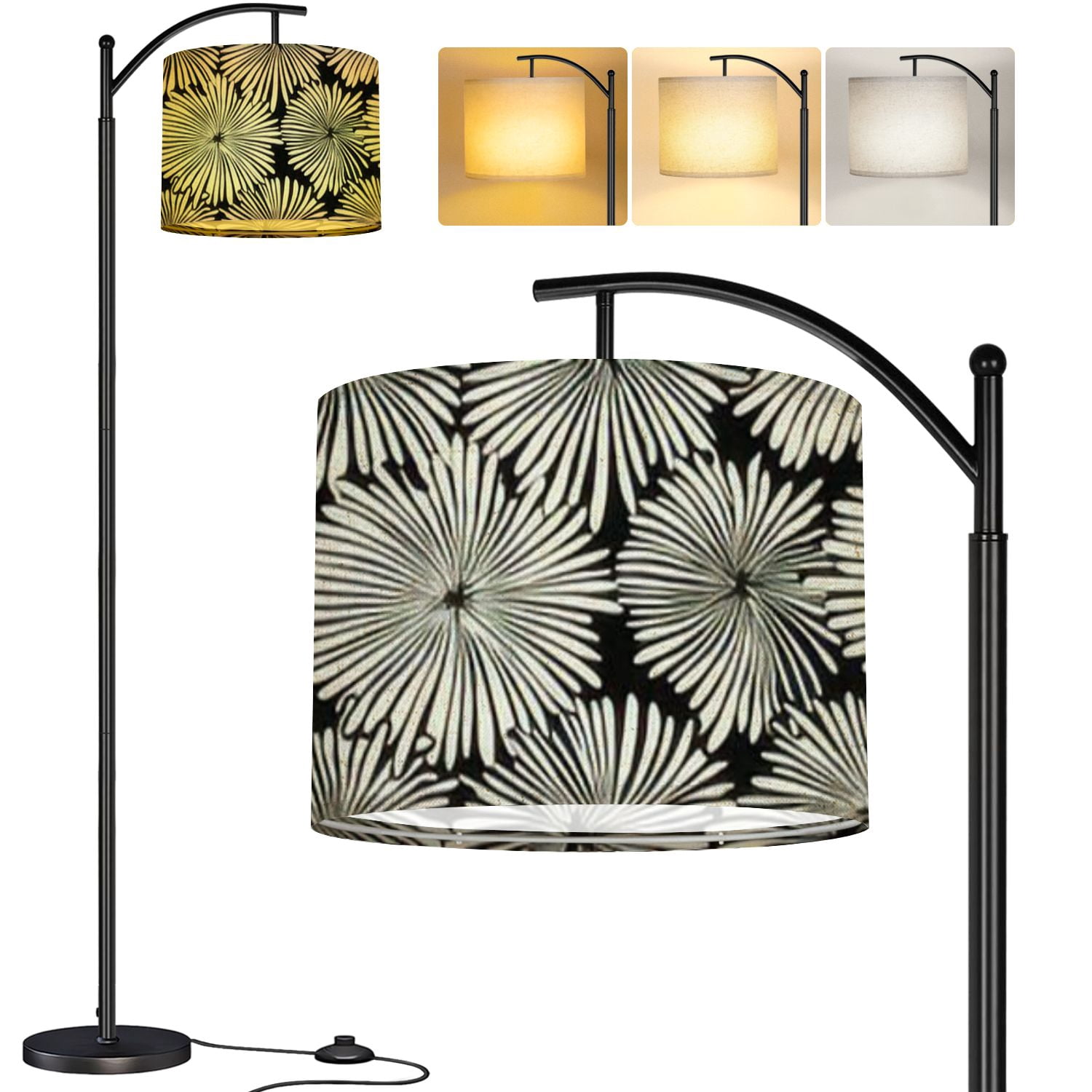 Arc Floor Lamp Textile Printing Textile motif border paisley abstract ...