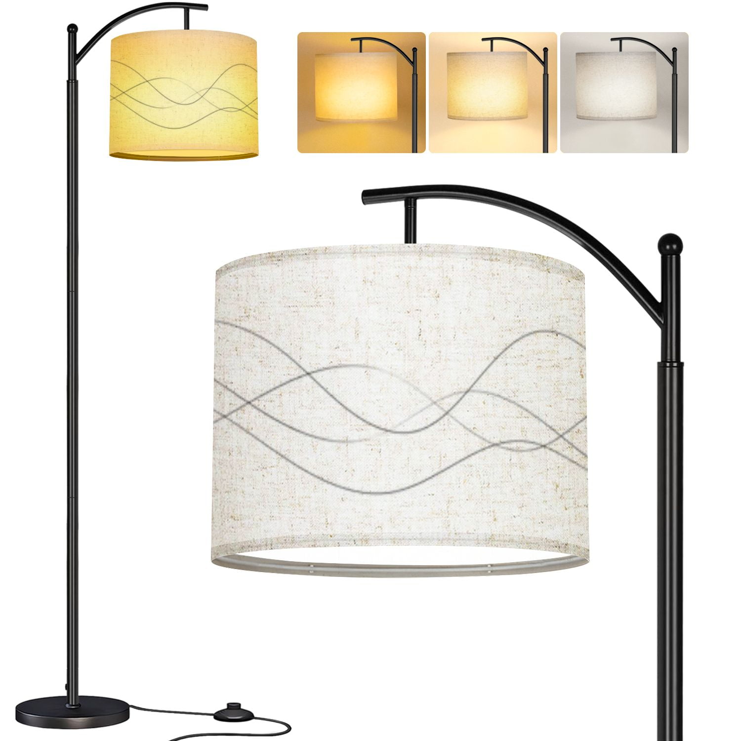 Arc Floor Lamp Thin wavy line abstract Wavy line horizontal divider ...
