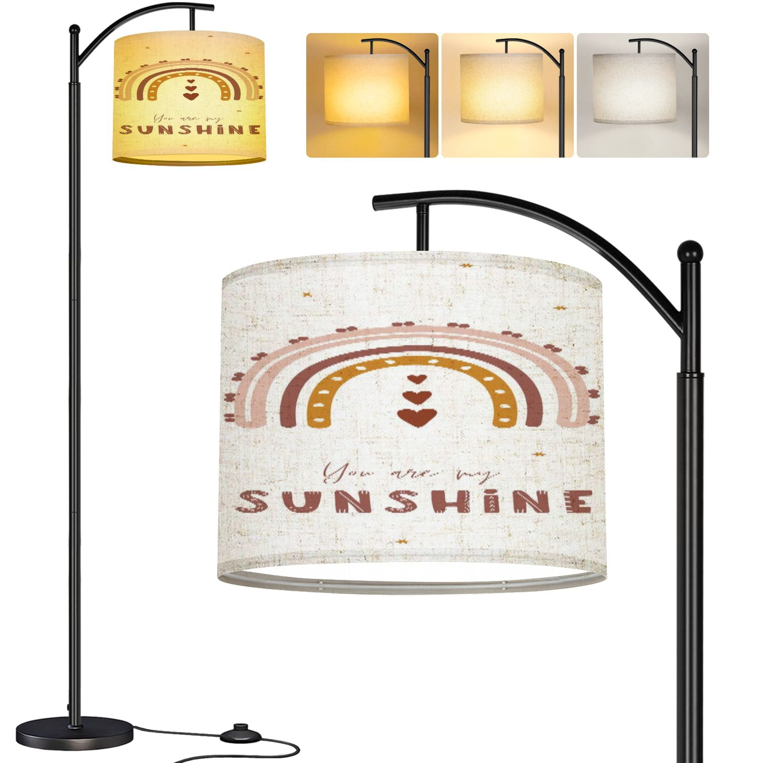 Arc Floor Lamp Trendy rainbow boho style different color my sunshine ...