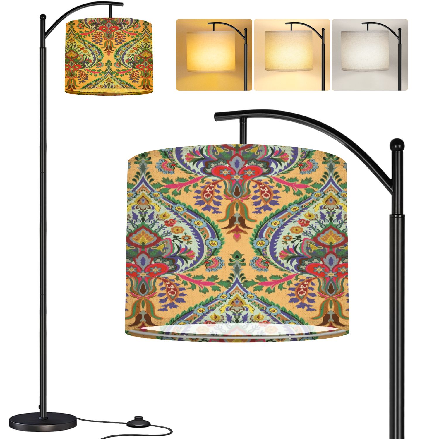 Arc Floor Lamp Turkish decorative seamless pattern Vintage colorful ...