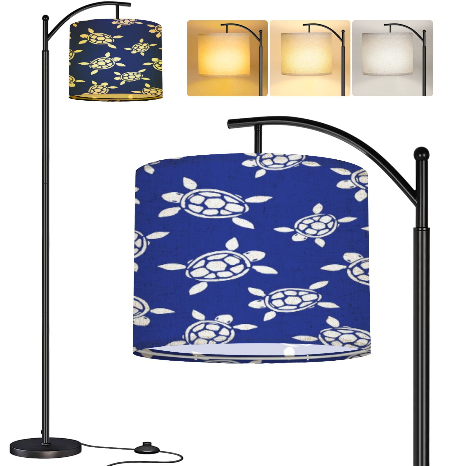 Arc Floor Lamp Turtles pattern Art stylized turtles simple lines Design ...
