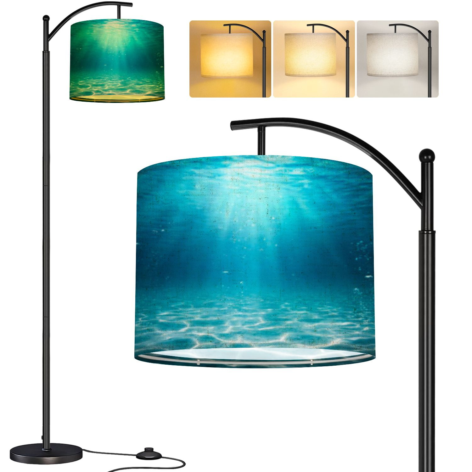 Arc Floor Lamp Underwater Sea Deep Water Abyss Blue Sun light Tall ...