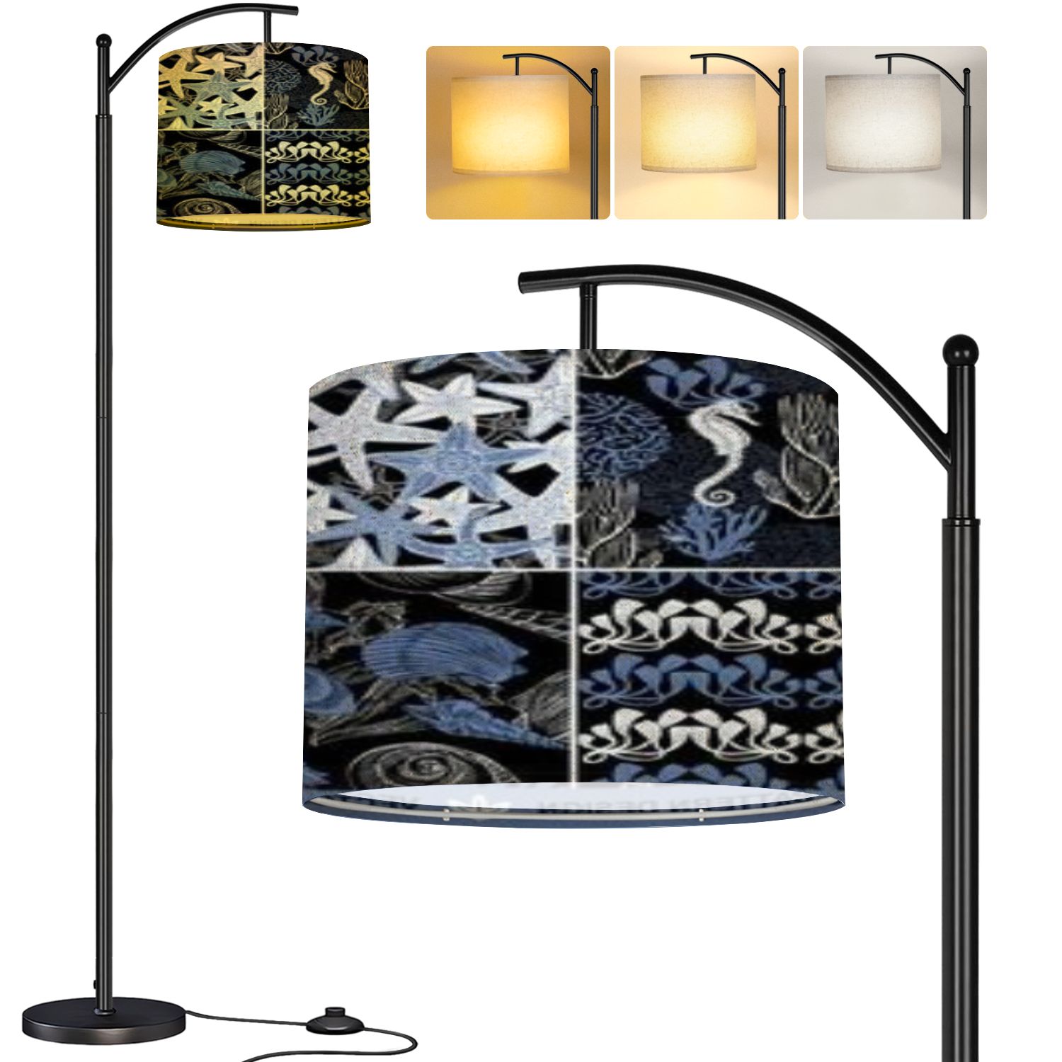 Arc Floor Lamp Underwater abstract backgrounds set sea theme seamless ...