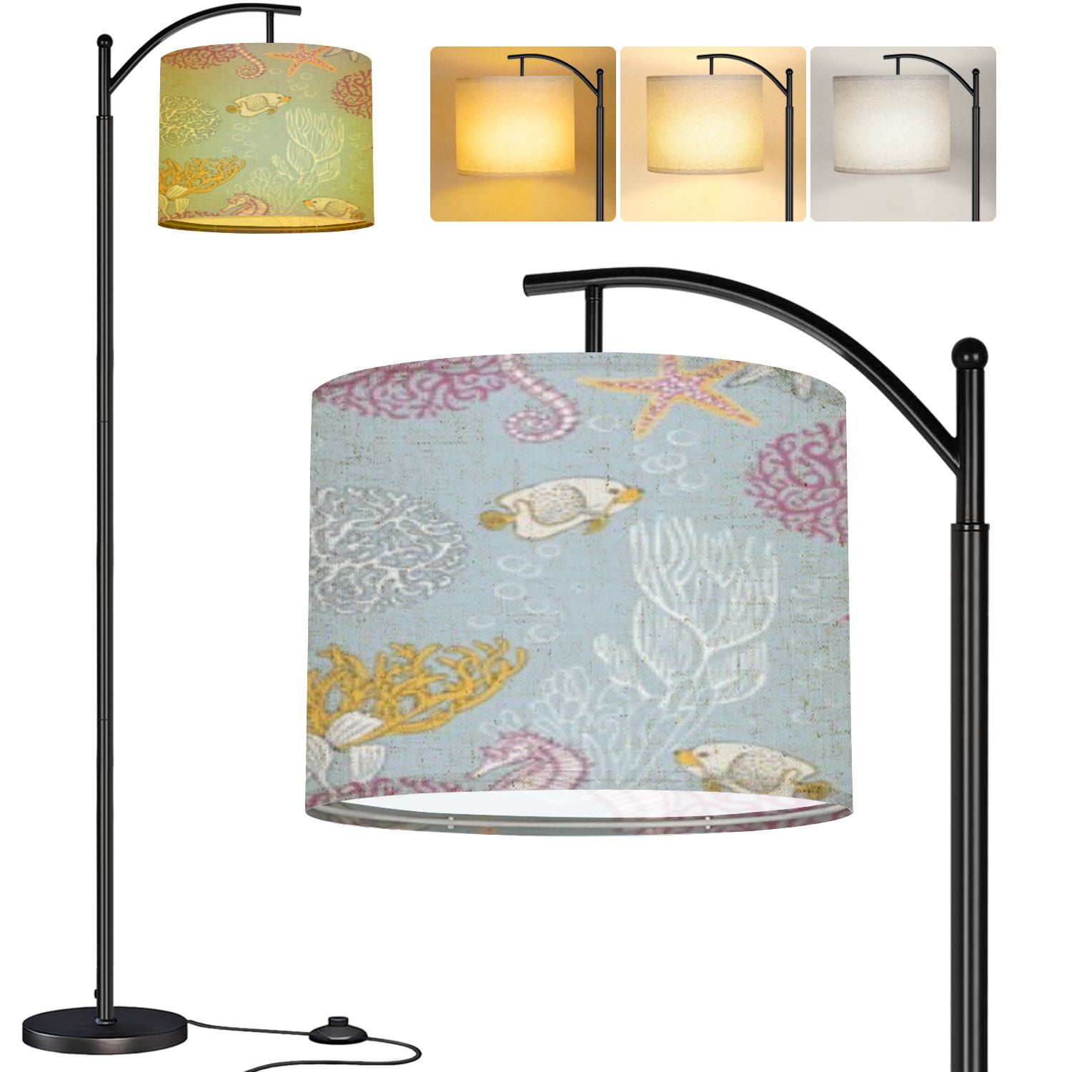 Arc Floor Lamp Underwater abstract sea theme seamless pattern beautiful ...