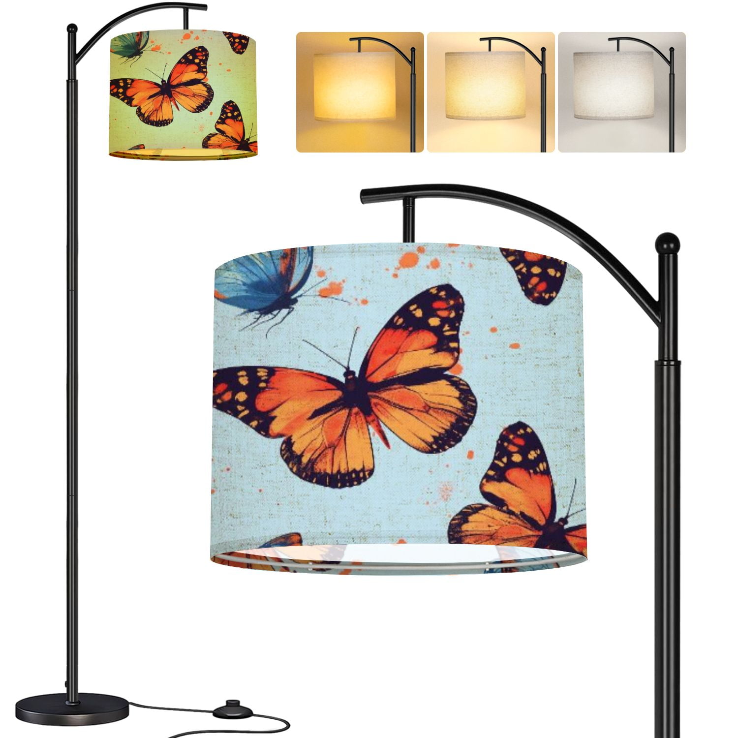 Arc Floor Lamp Vibrant Butterfly Habitat Kit Live Caterpillars to ...