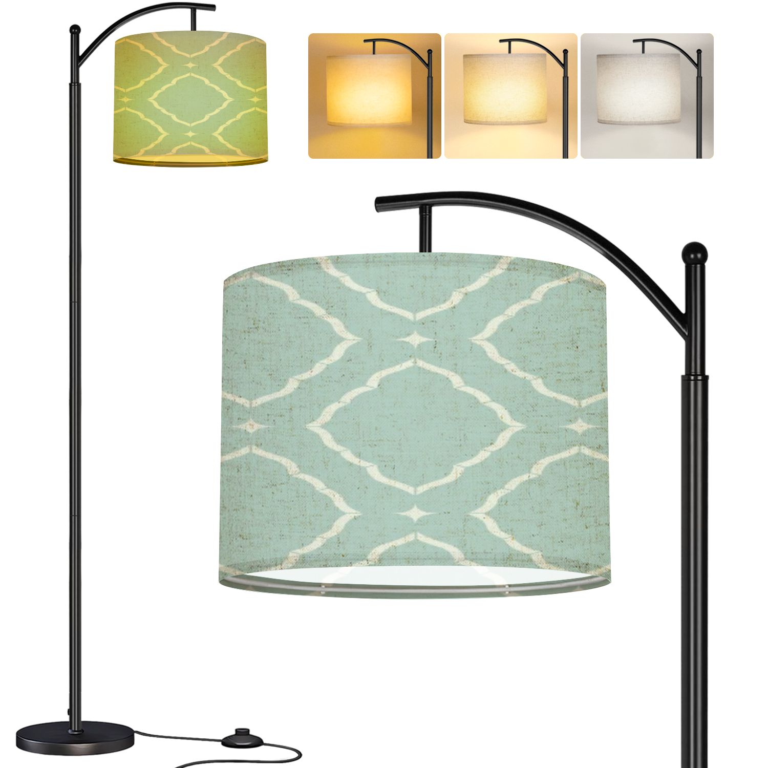 Arc Floor Lamp Vintage Art Deco Seamless Geometric decorative abstract ...
