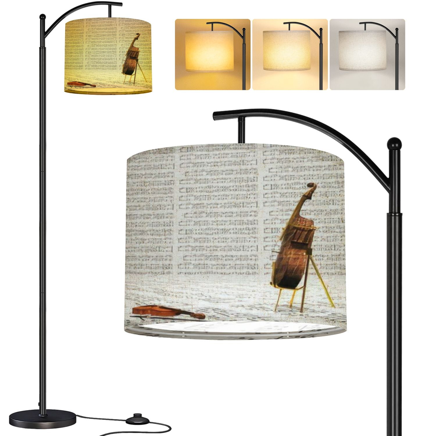 Arc Floor Lamp Violin cello musical composition Objects music notation ...
