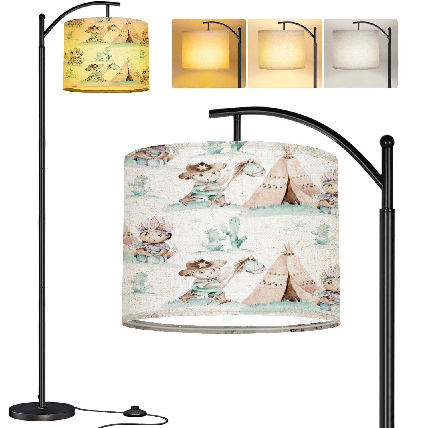 Arc Floor Lamp Western baby boy cowboy cowboy hat sitting hay bales ...