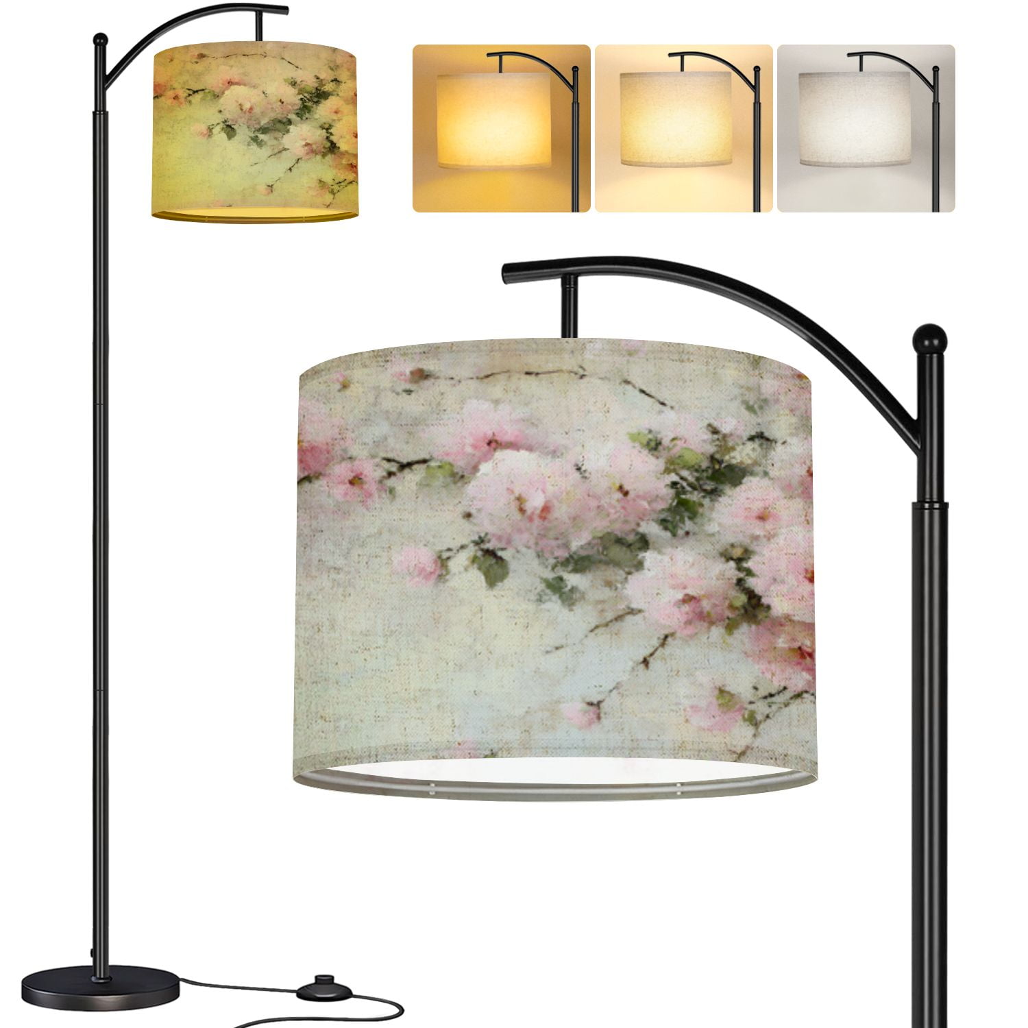 Arc Floor Lamp White Flower Pink Cherry Blossom Delicate Flowers Spring ...