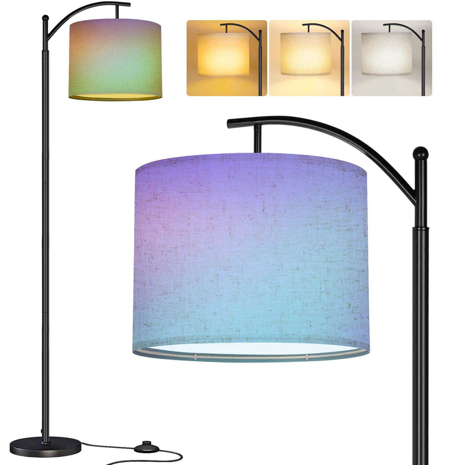 Arc Floor Lamp abstract blue purple blur gradient design Tall Modern ...