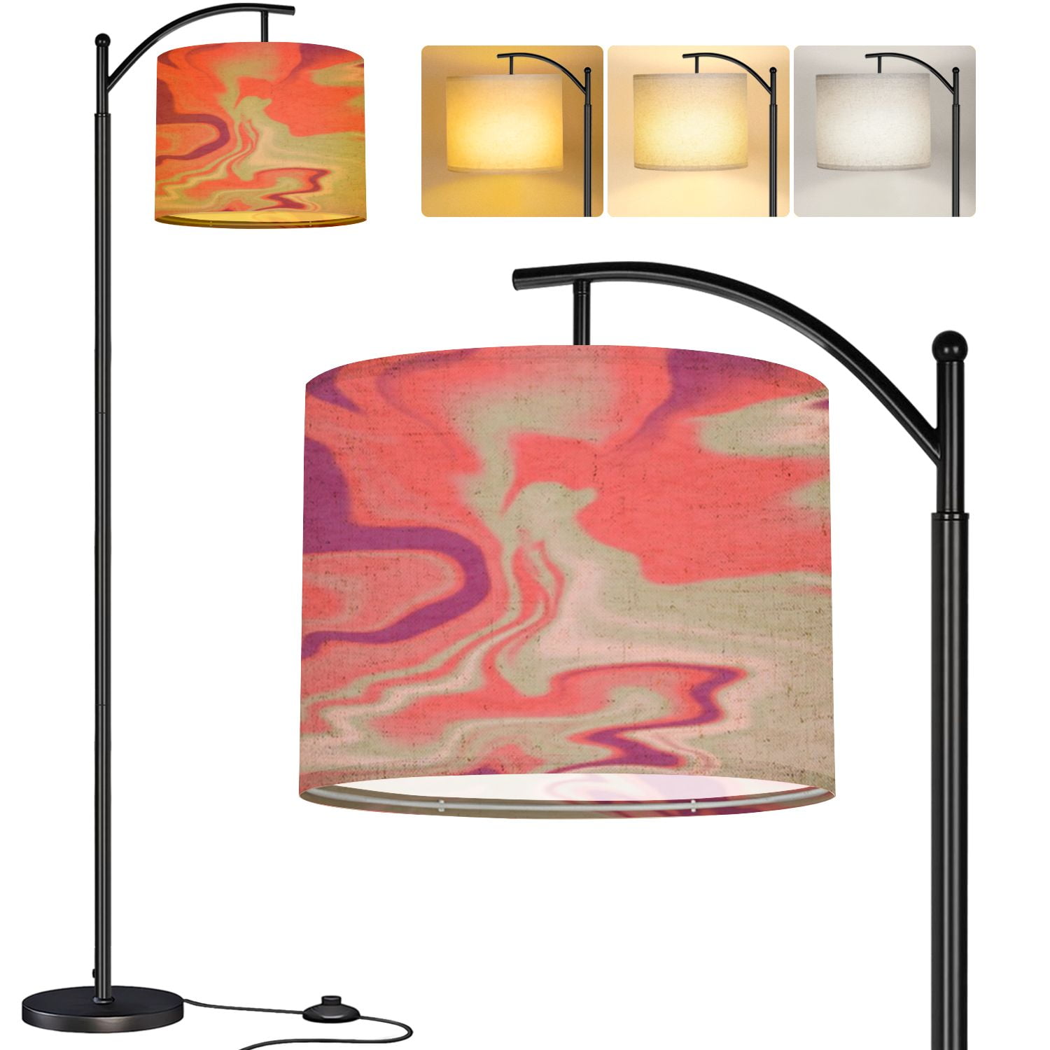 Arc Floor Lamp An abstract marble texture featuring swirling patterns ...