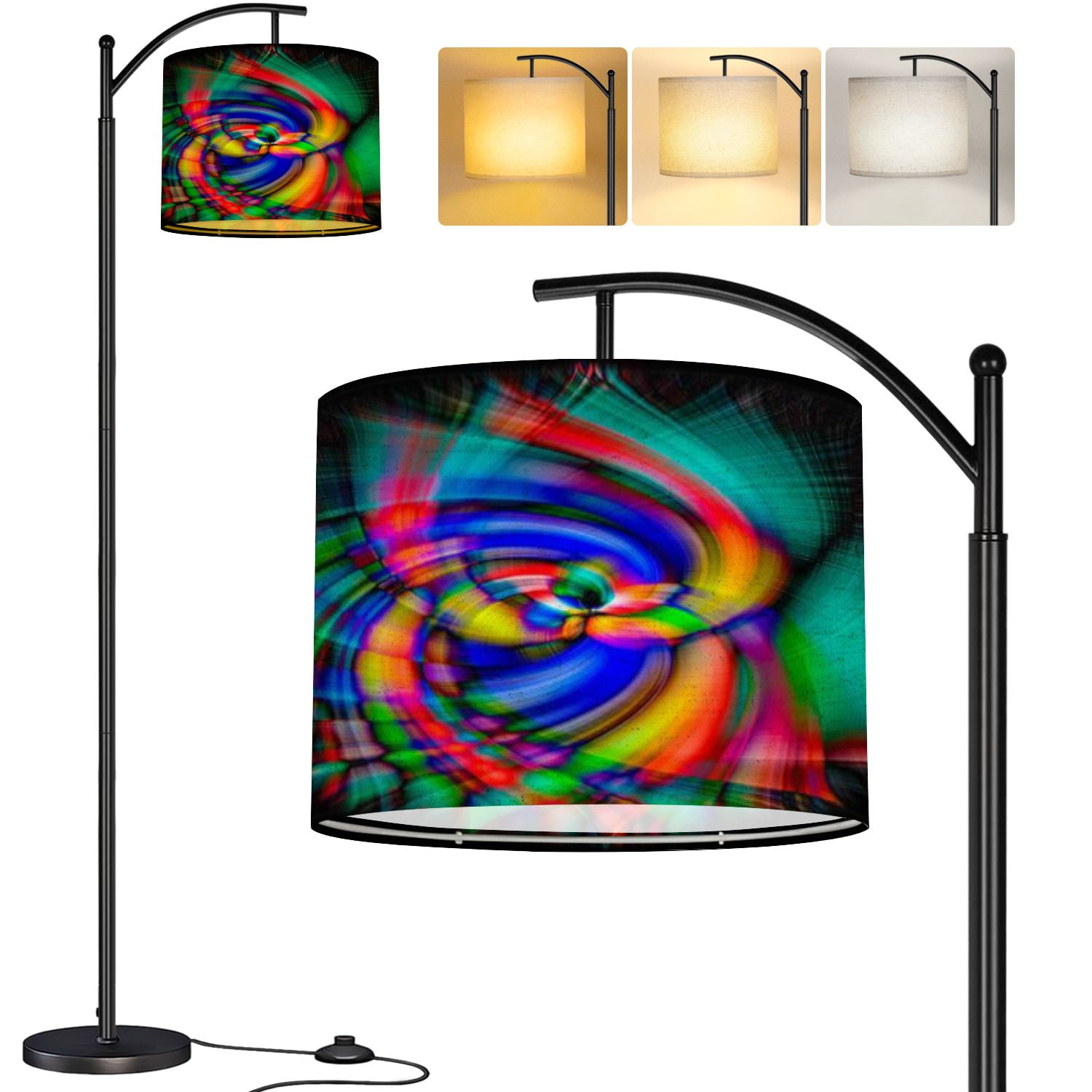 Arc Floor Lamp abstractv twirl psychedelics pictures Tall Modern ...