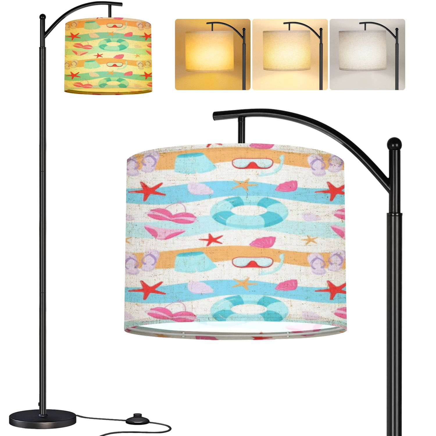 Arc Floor Lamp bright seamless summer beach accessories swimsuits flip ...