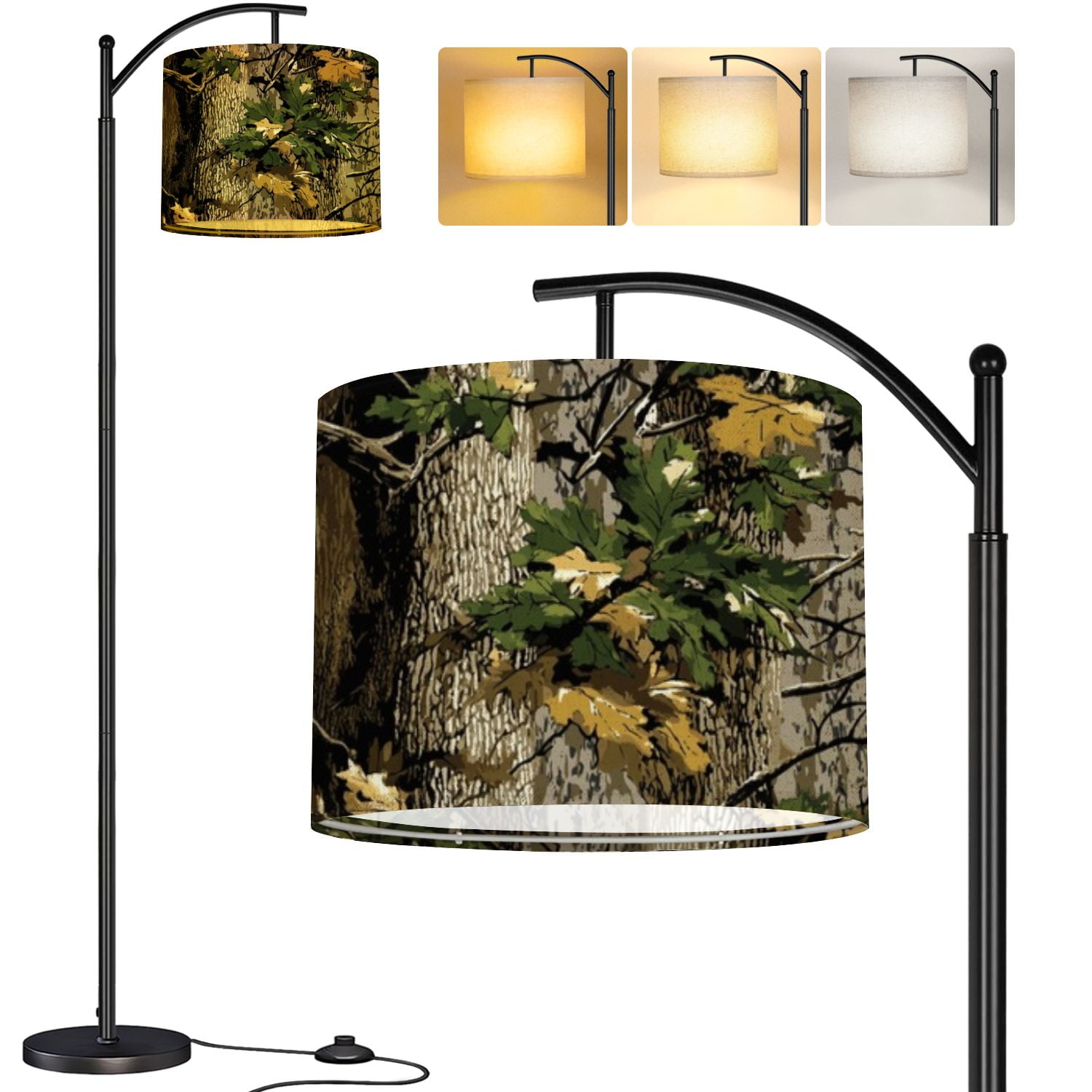 Arc Floor Lamp camouflage Real tree forest camouflage seamless pattern ...