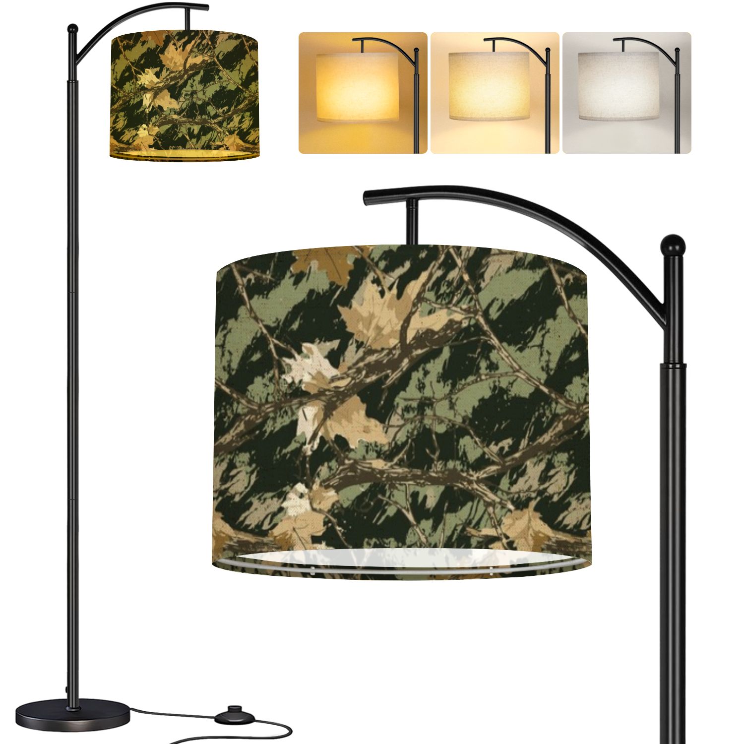 Arc Floor Lamp camouflage seamless pattern trendy style camouflage ...